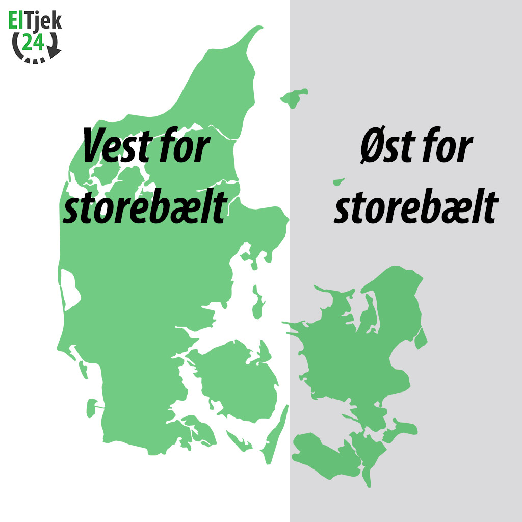 Hvorfor er der forskel på elprisen øst og vest for Storebælt?